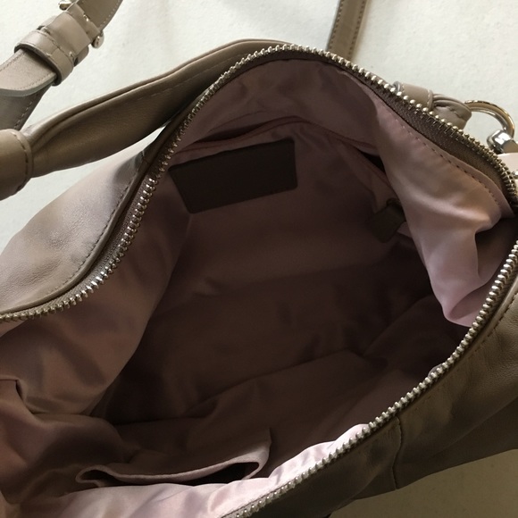 Coach | Bags | Coach Mushroom Colored Leather Crossbodyshoulder | Poshmark